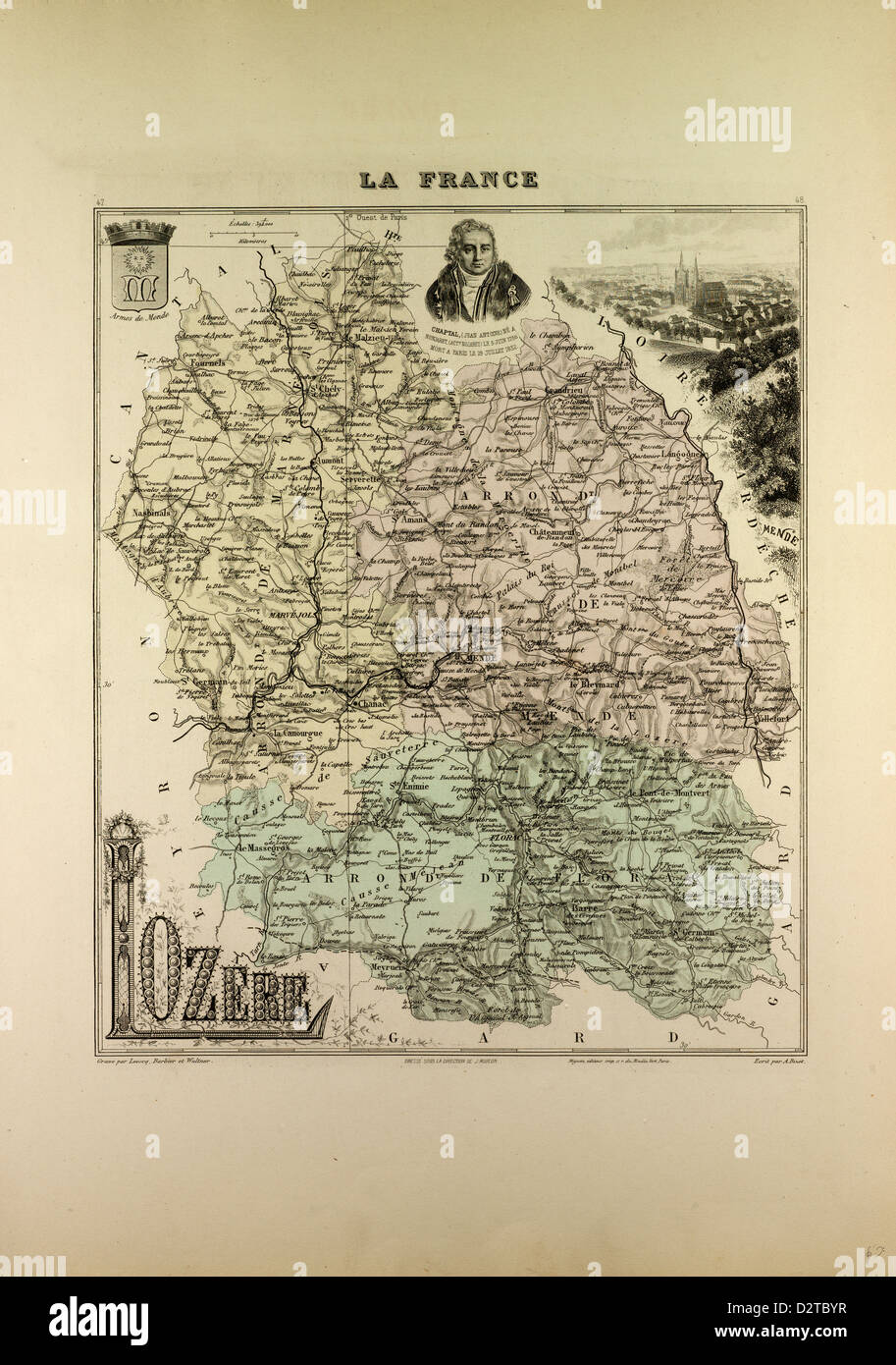 Map of lozere hi-res stock photography and images - Alamy