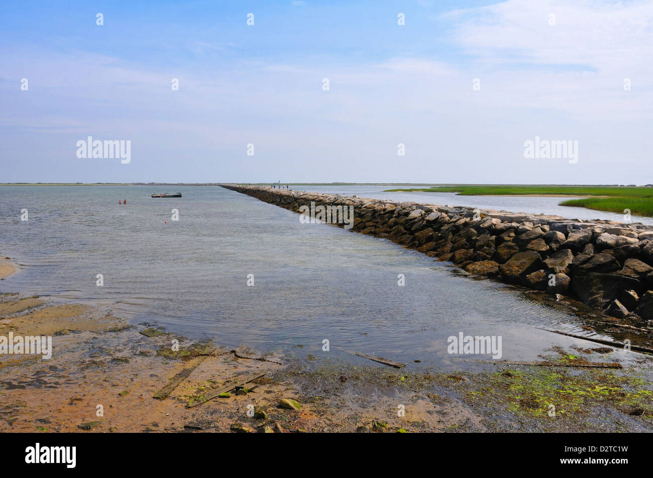 Wave breaker jetty in Cape Cod, Massachusetts, USA Stock Photo - Alamy