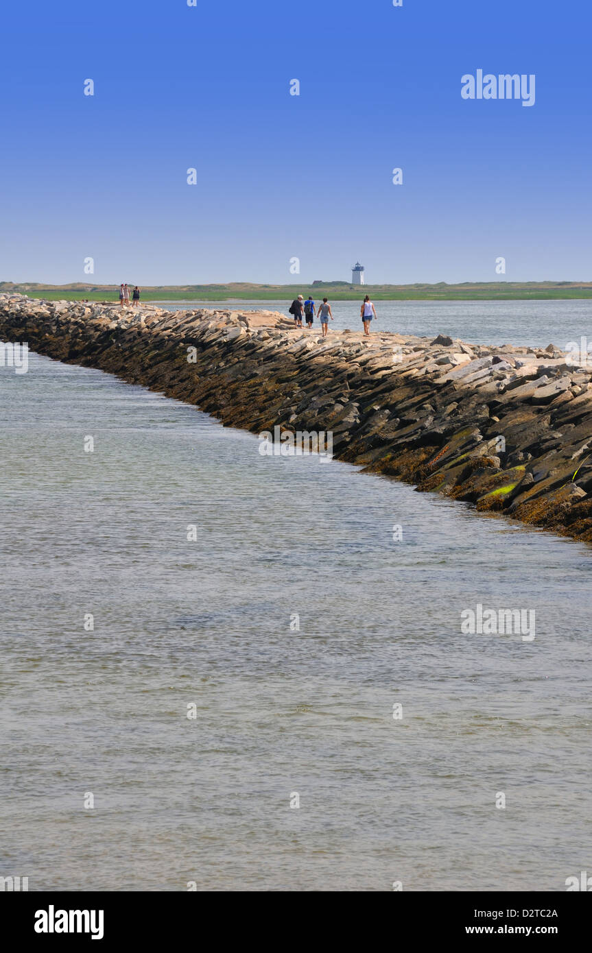 Wave breaker jetty in Cape Cod, Massachusetts, USA Stock Photo - Alamy