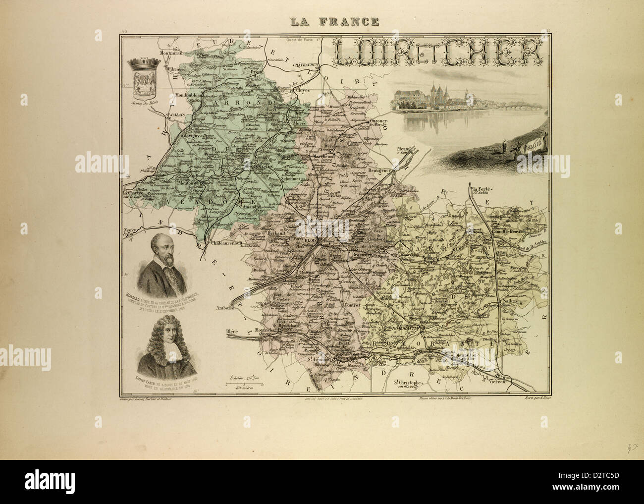 Map Of Cher High Resolution Stock Photography and Images - Alamy