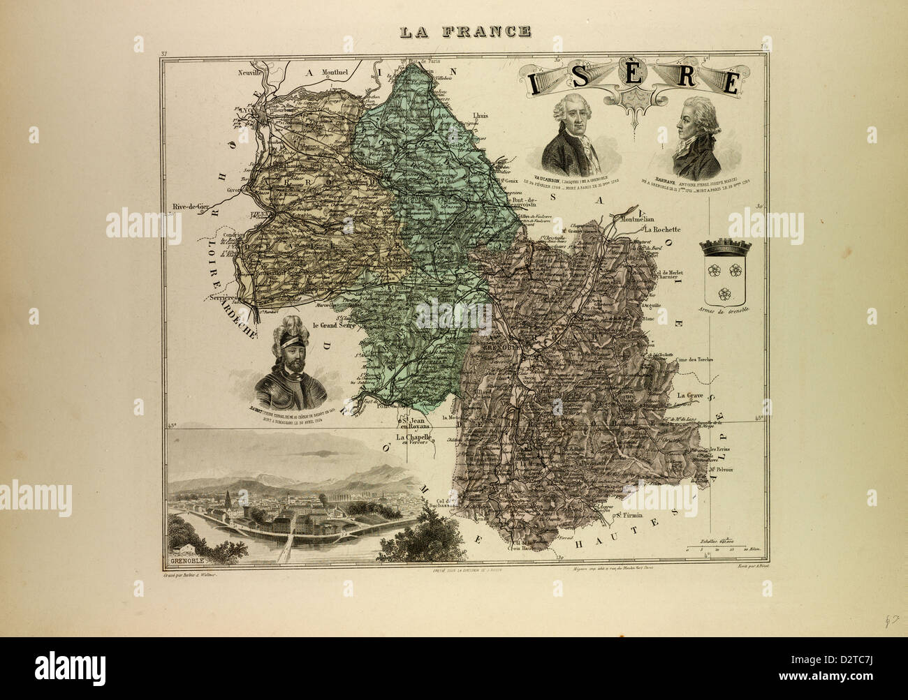 Isere map hi-res stock photography and images - Alamy