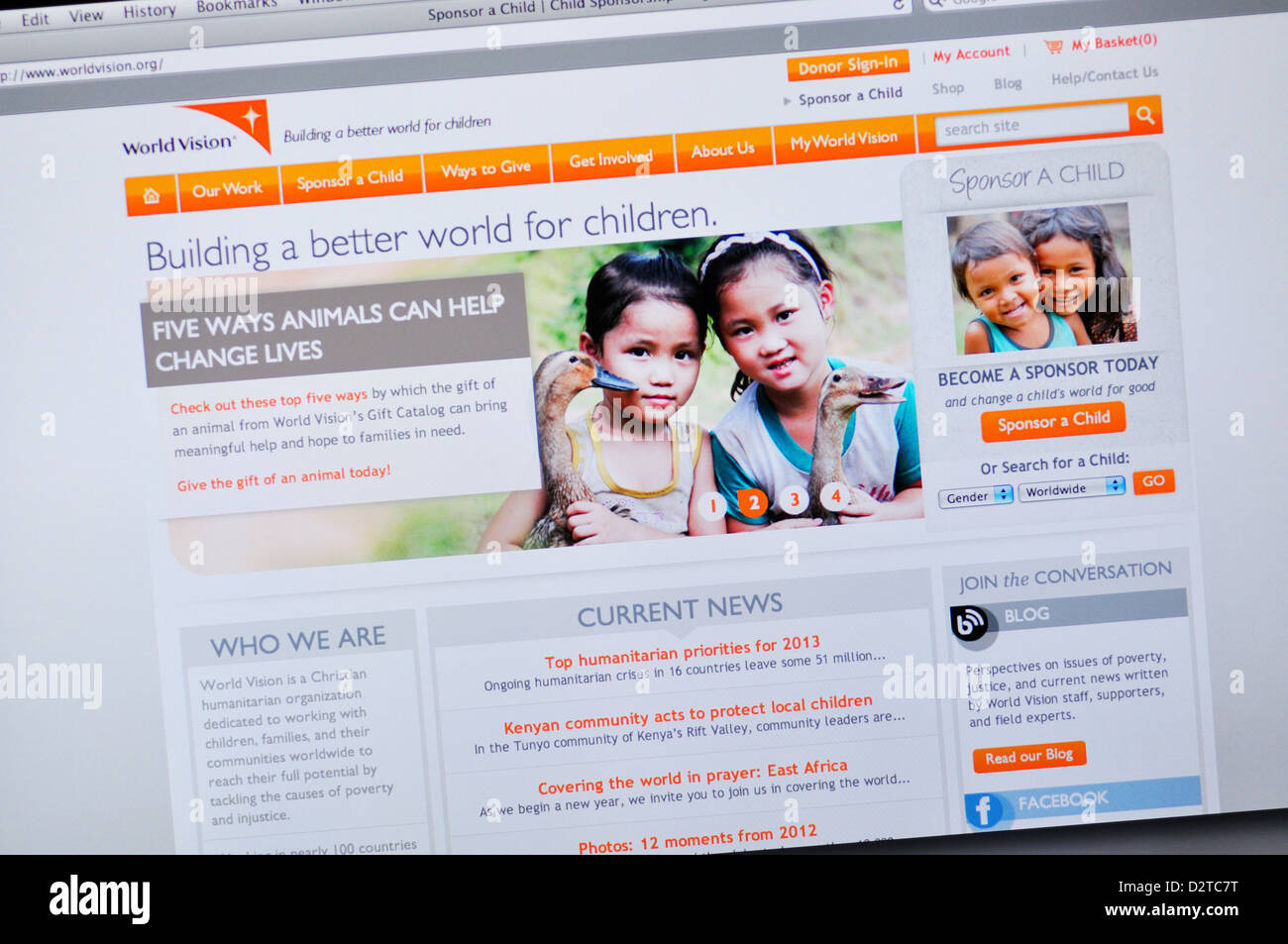 World Vision website - Relief organization dedicated to working with ...