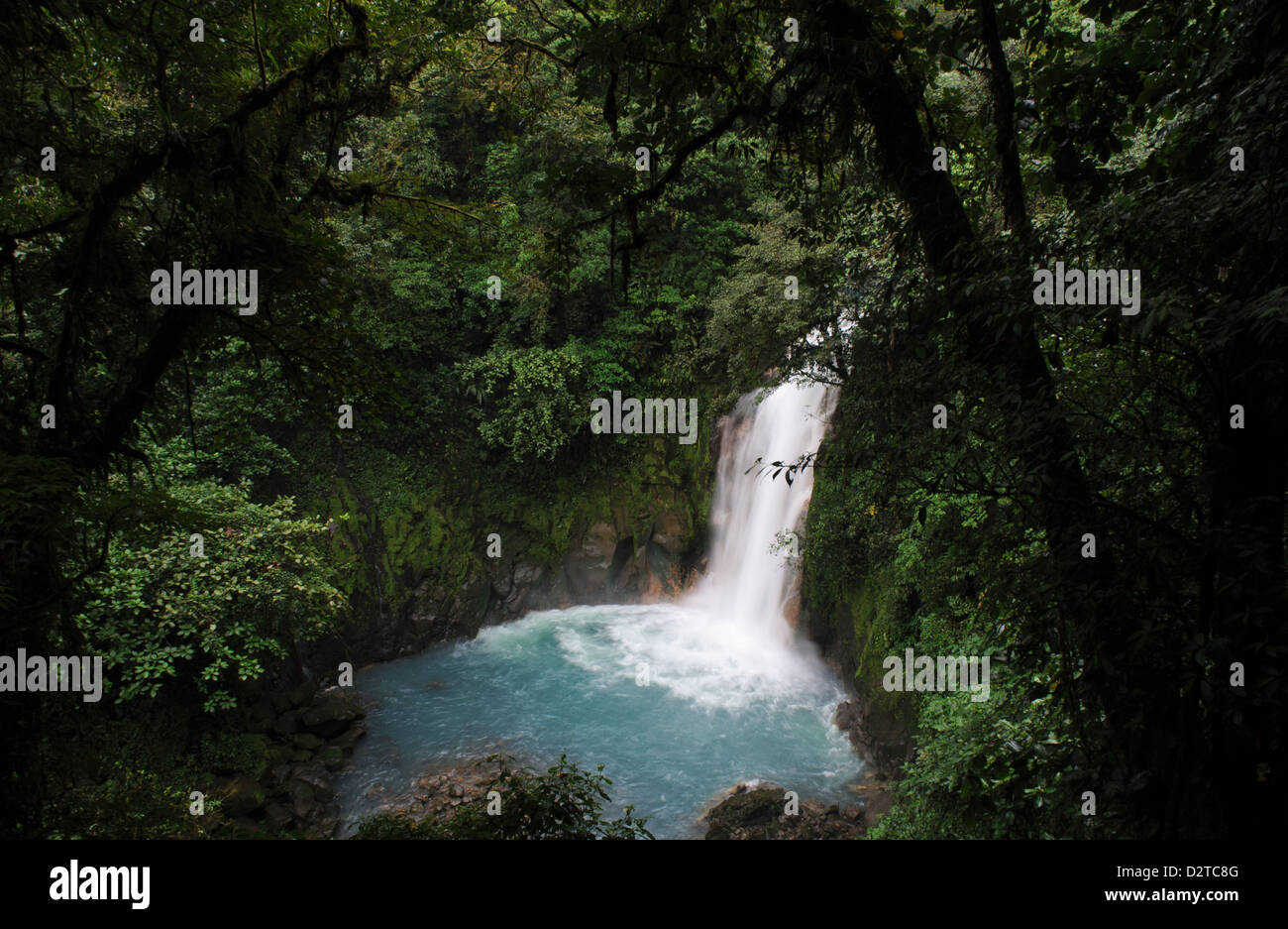 Waterfall in Rio Celeste. National Park Volcan Tenorio. Guanacaste ...