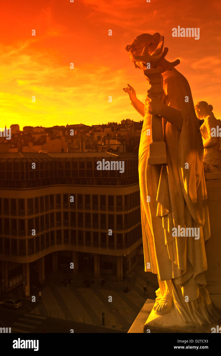 STATUES OF MUSES PERISTYLE CAFE MEZZANINE LEVEL NOUVEL OPERA HOUSE ...