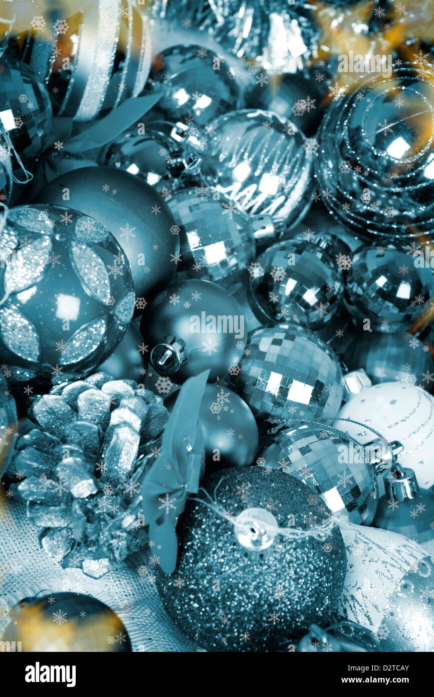 Close-up picture of christmas decorations Stock Photo - Alamy