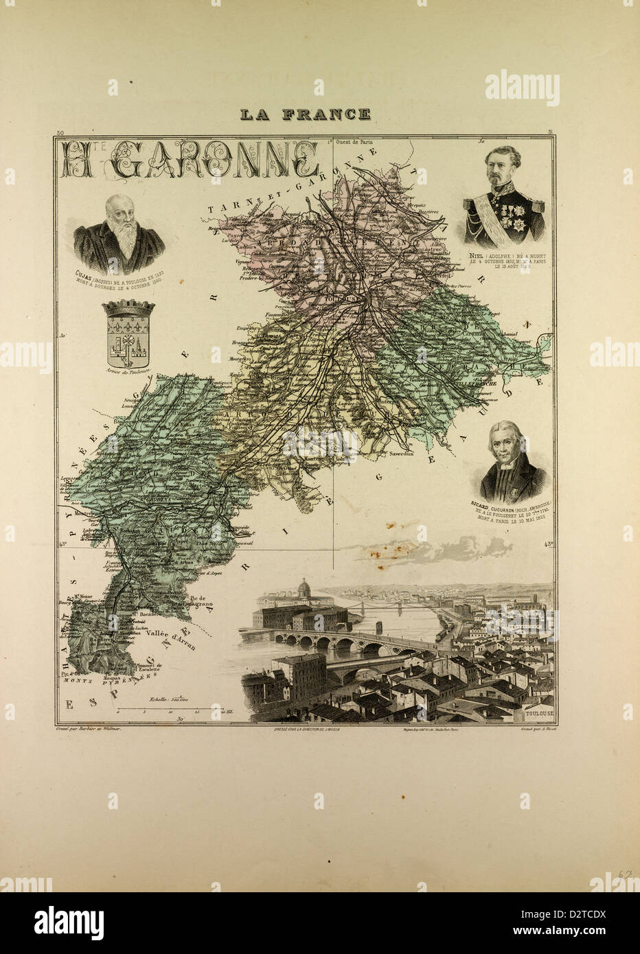 Haute garonne map hi-res stock photography and images - Alamy