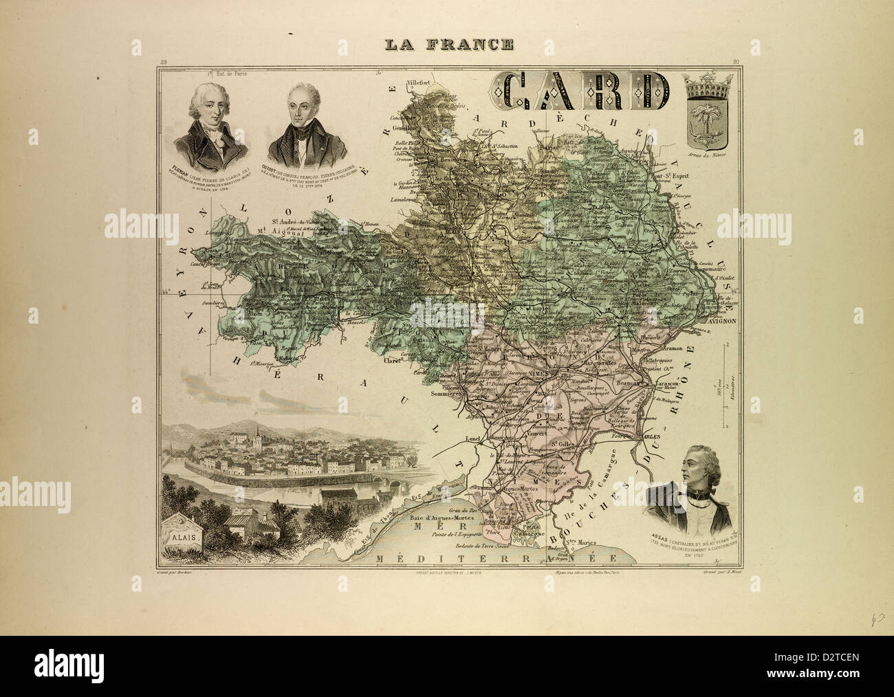 Gard map hi-res stock photography and images - Alamy