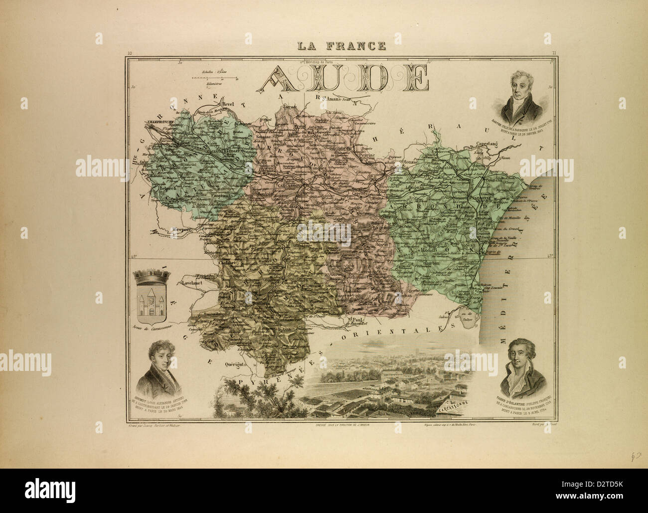 Map of aude hi-res stock photography and images - Alamy