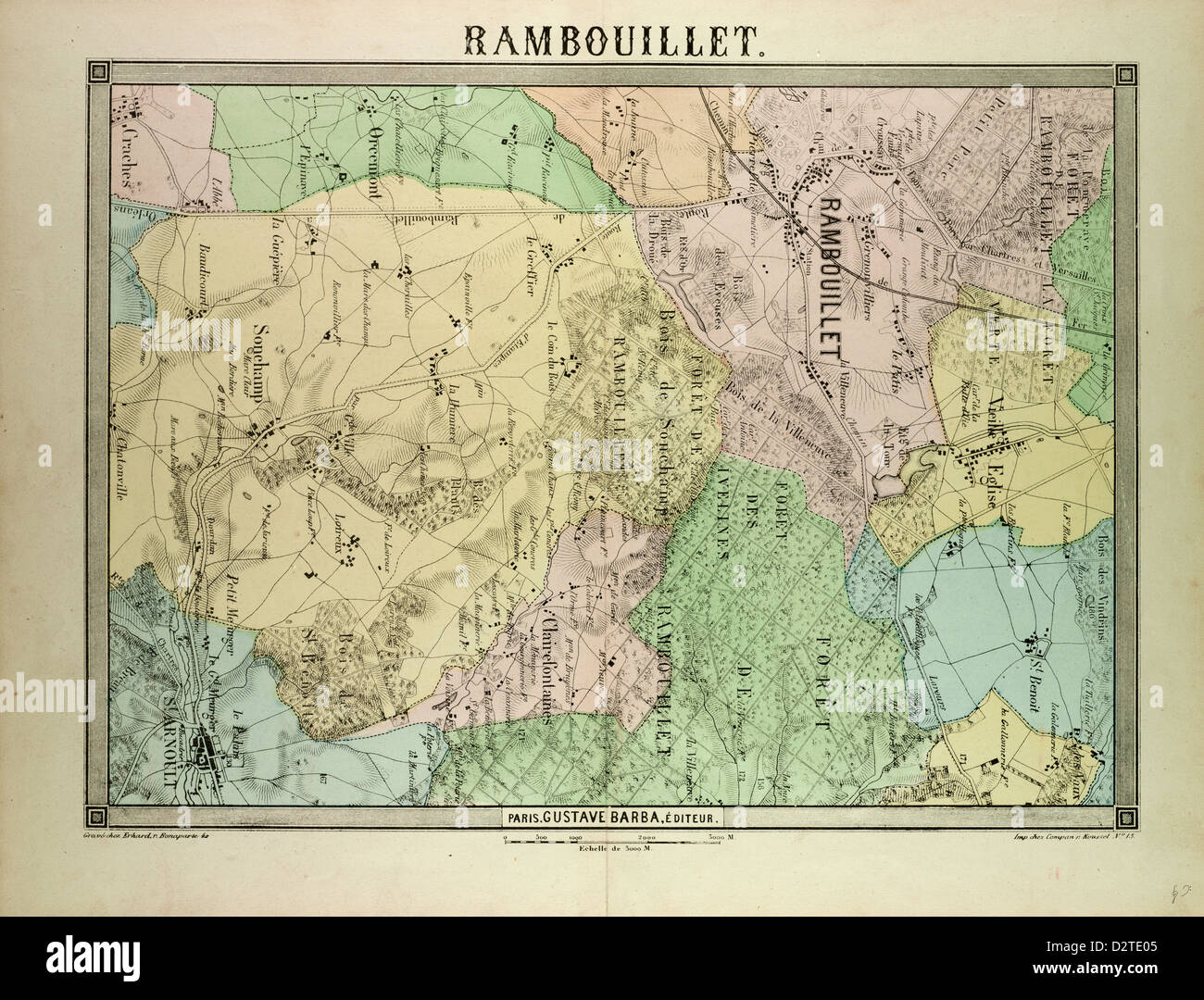 MAP OF RAMBOUILLET FRANCE Stock Photo - Alamy