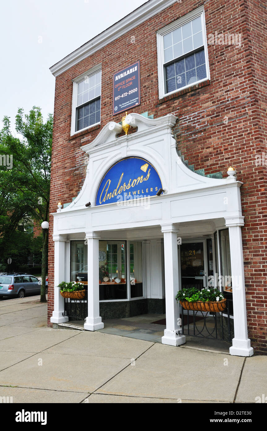 Downtown Wellesley, Massachusetts, USA Stock Photo - Alamy