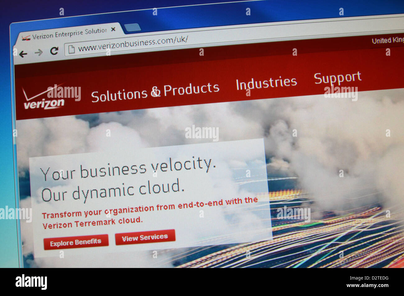 Verizonbusiness.com website screenshot Stock Photo - Alamy