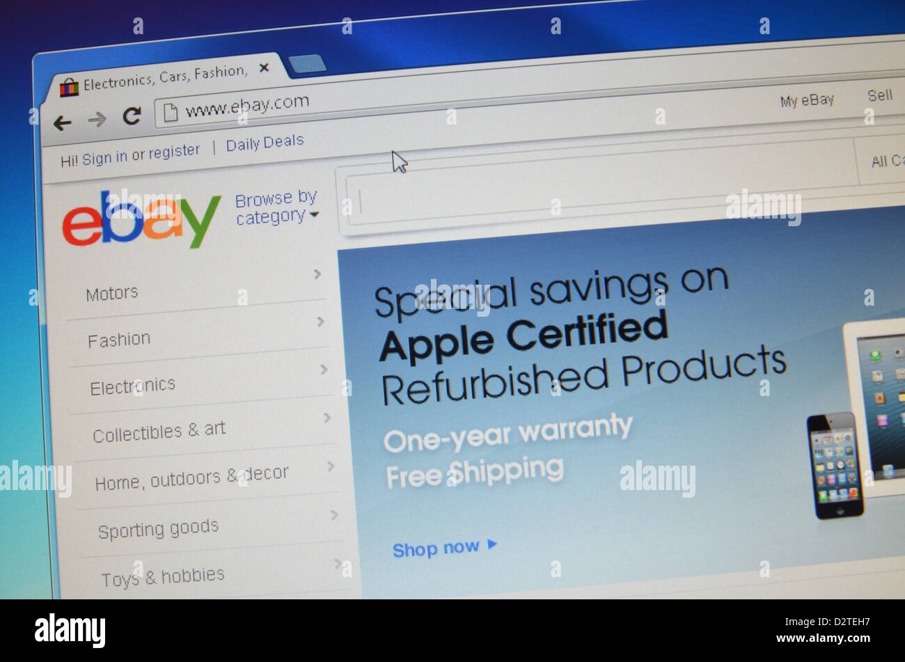 Ebay screenshot hi-res stock photography and images - Alamy