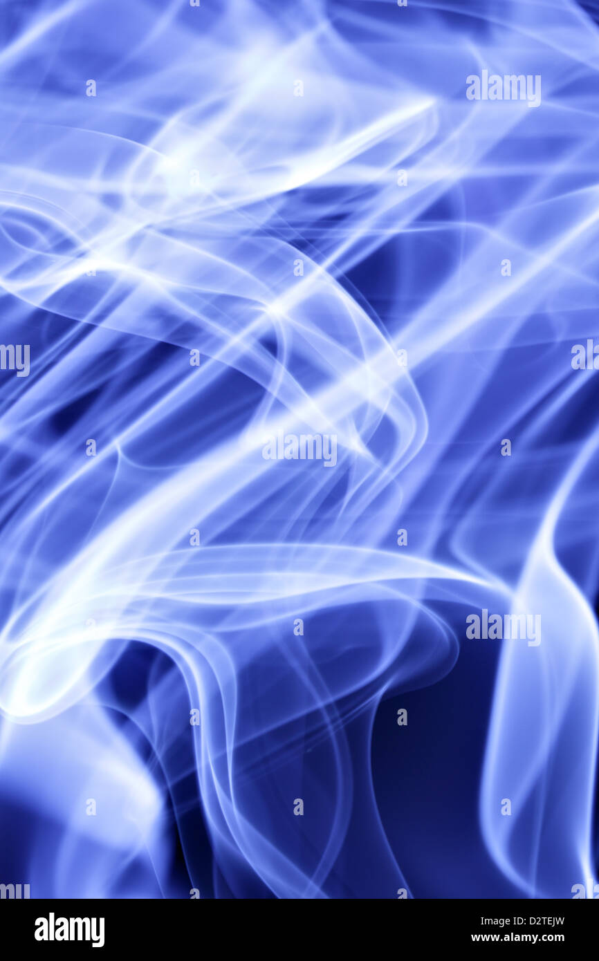 Blue cigarette smoke, may be used as background Stock Photo - Alamy