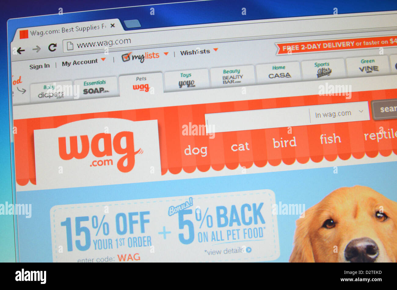 wag.com amazon website screenshot Stock Photo - Alamy