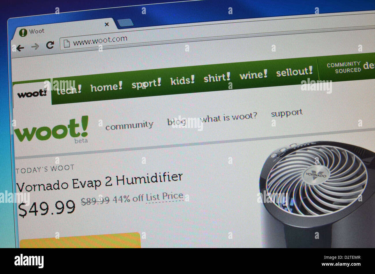 Woot.com website screenshot Stock Photo - Alamy