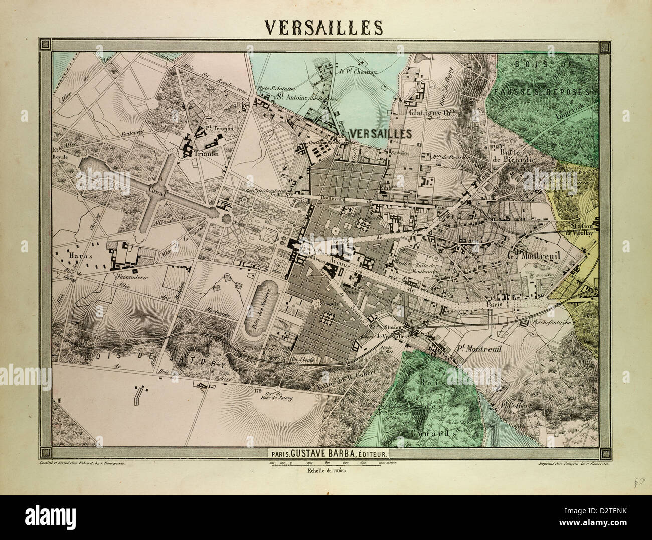 Versailles map hi-res stock photography and images - Alamy