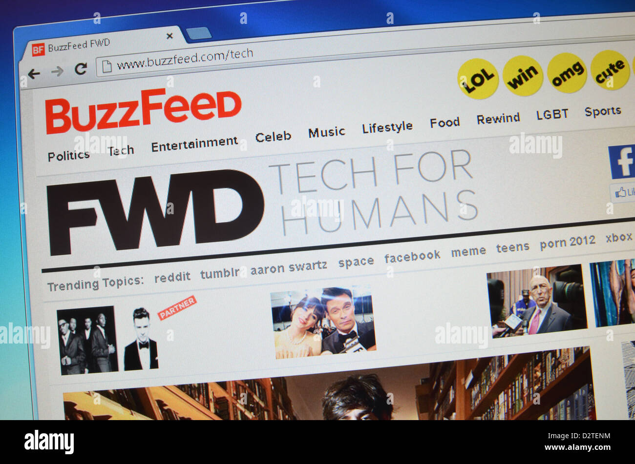 Buzzfeed.com website screenshot Stock Photo - Alamy