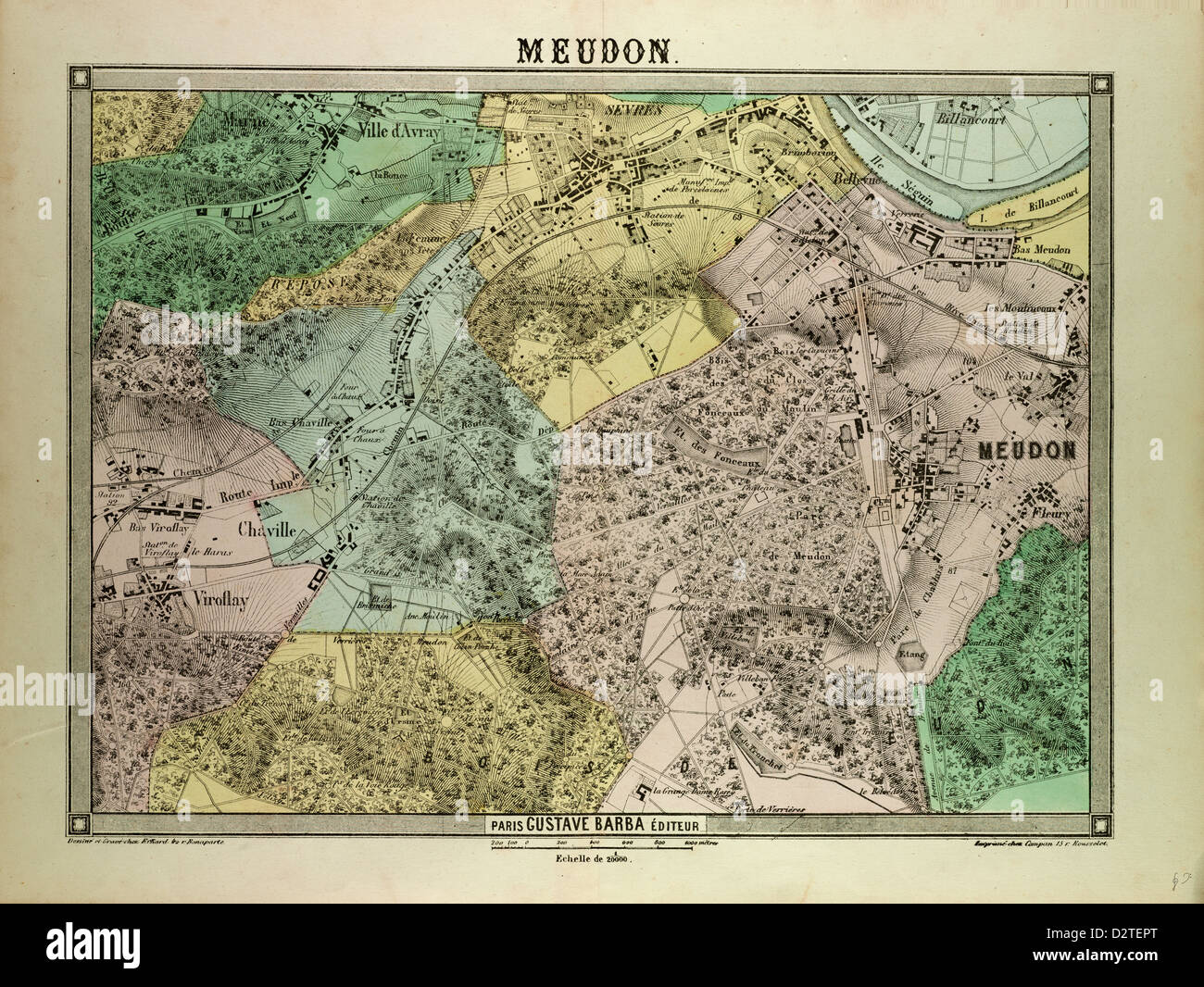 MAP OF MEUDON FRANCE Stock Photo - Alamy