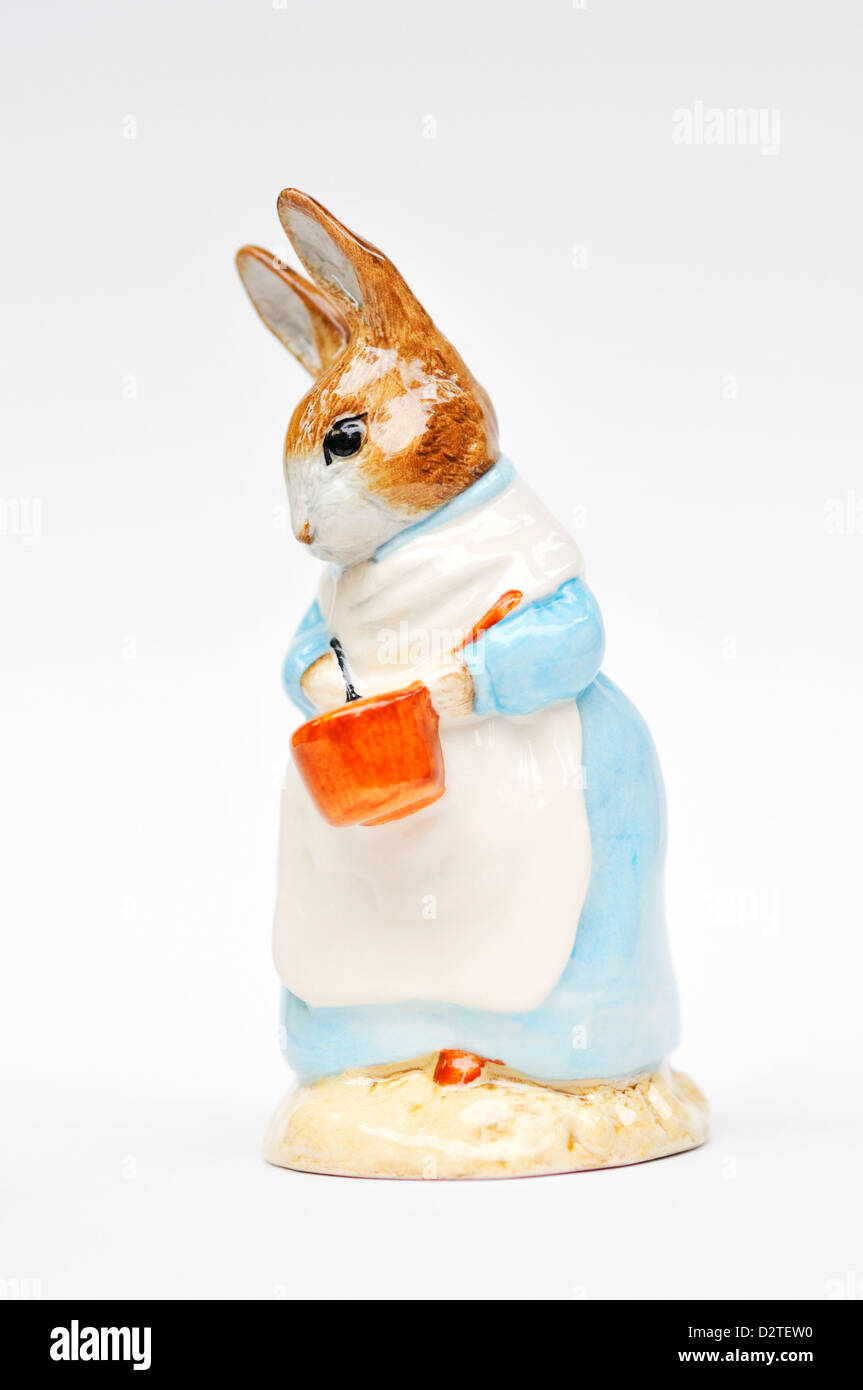 Mrs. Rabbit Cooking - Beatrix Potter Royal Doulton figurine Stock Photo ...