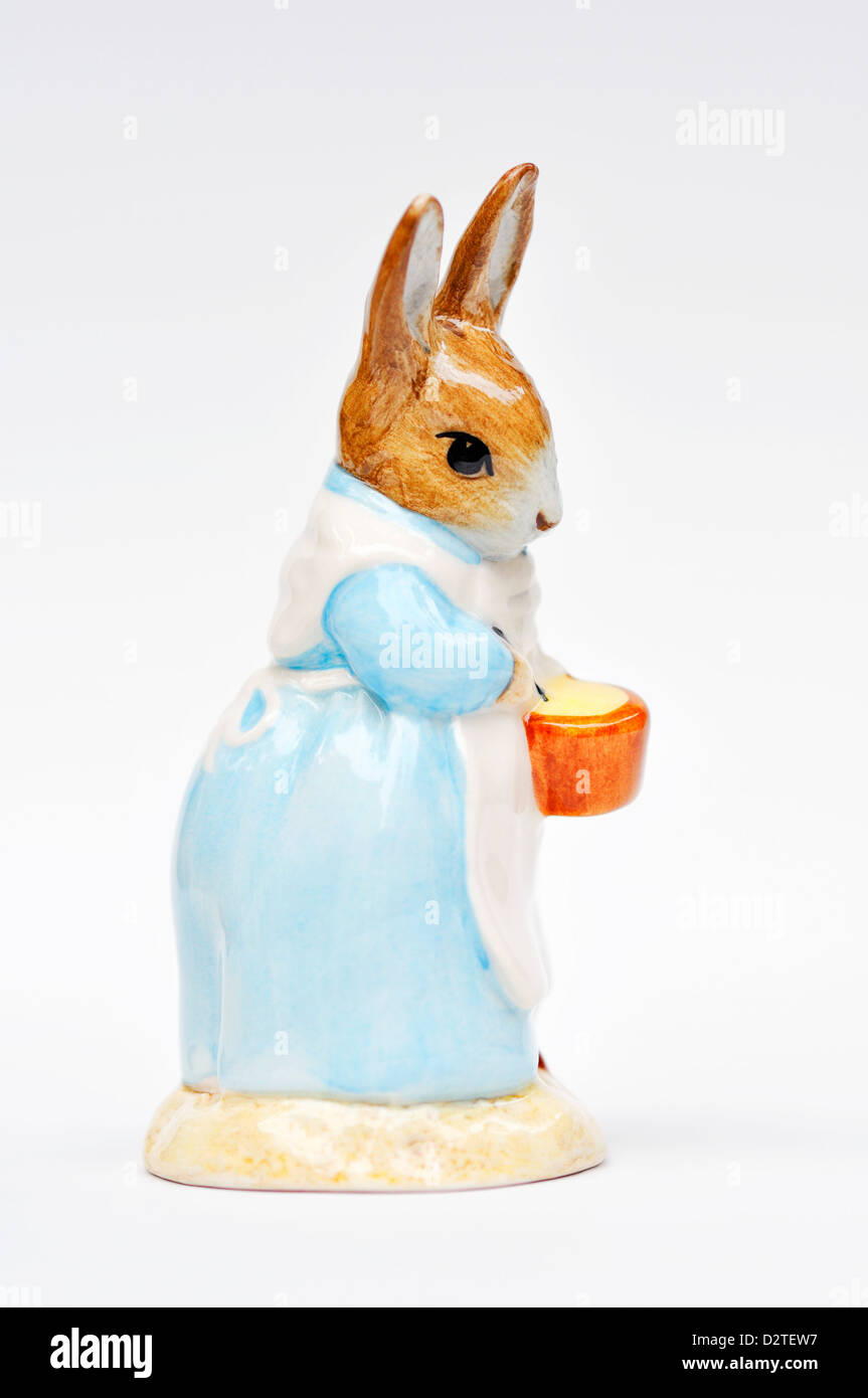 Mrs. Rabbit Cooking - Beatrix Potter Royal Doulton figurine Stock Photo ...