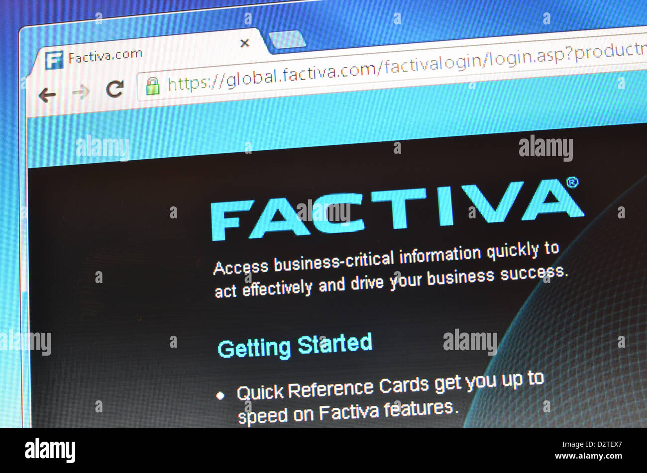 Factiva.com website screenshot Stock Photo - Alamy
