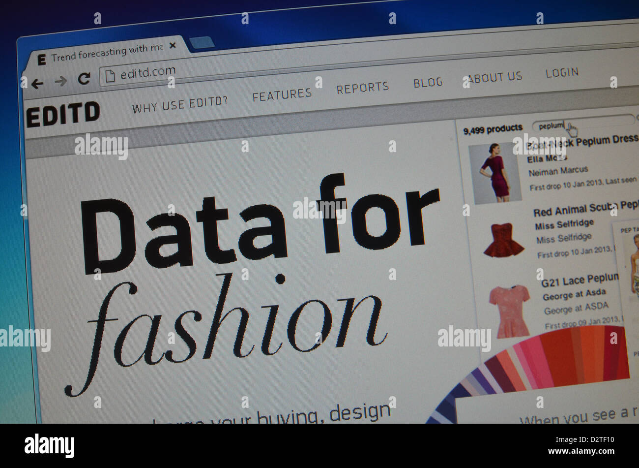 Editd.com website screenshot Stock Photo - Alamy