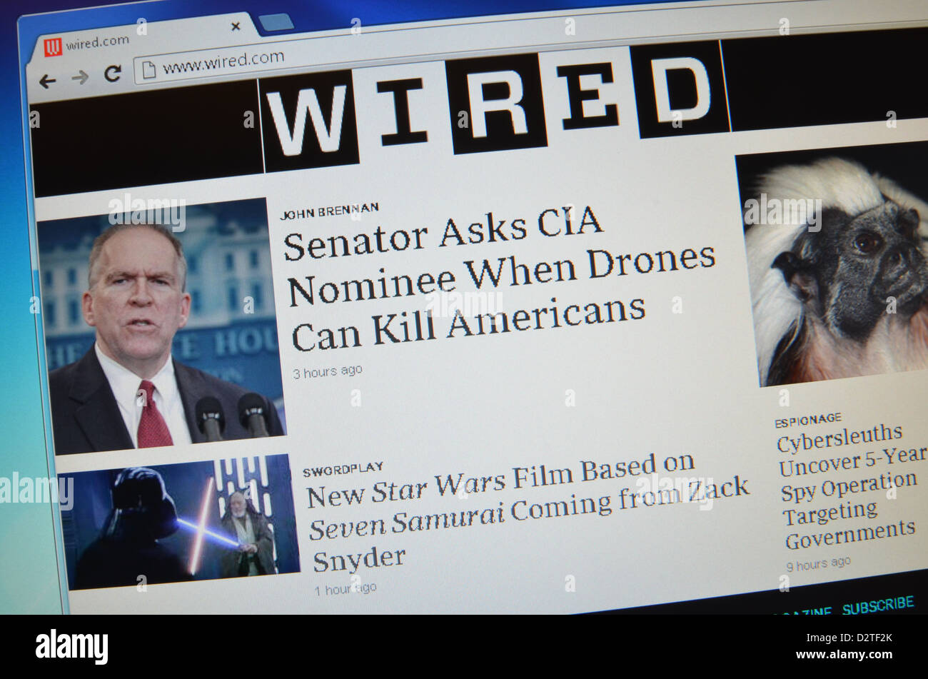 Wired.com website screenshot Stock Photo - Alamy