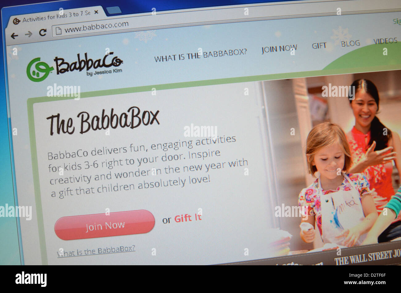 Babbaco.com website screenshot Stock Photo - Alamy