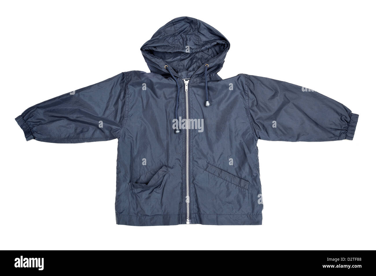 Children's wear - blue jacket isolated over white background Stock ...