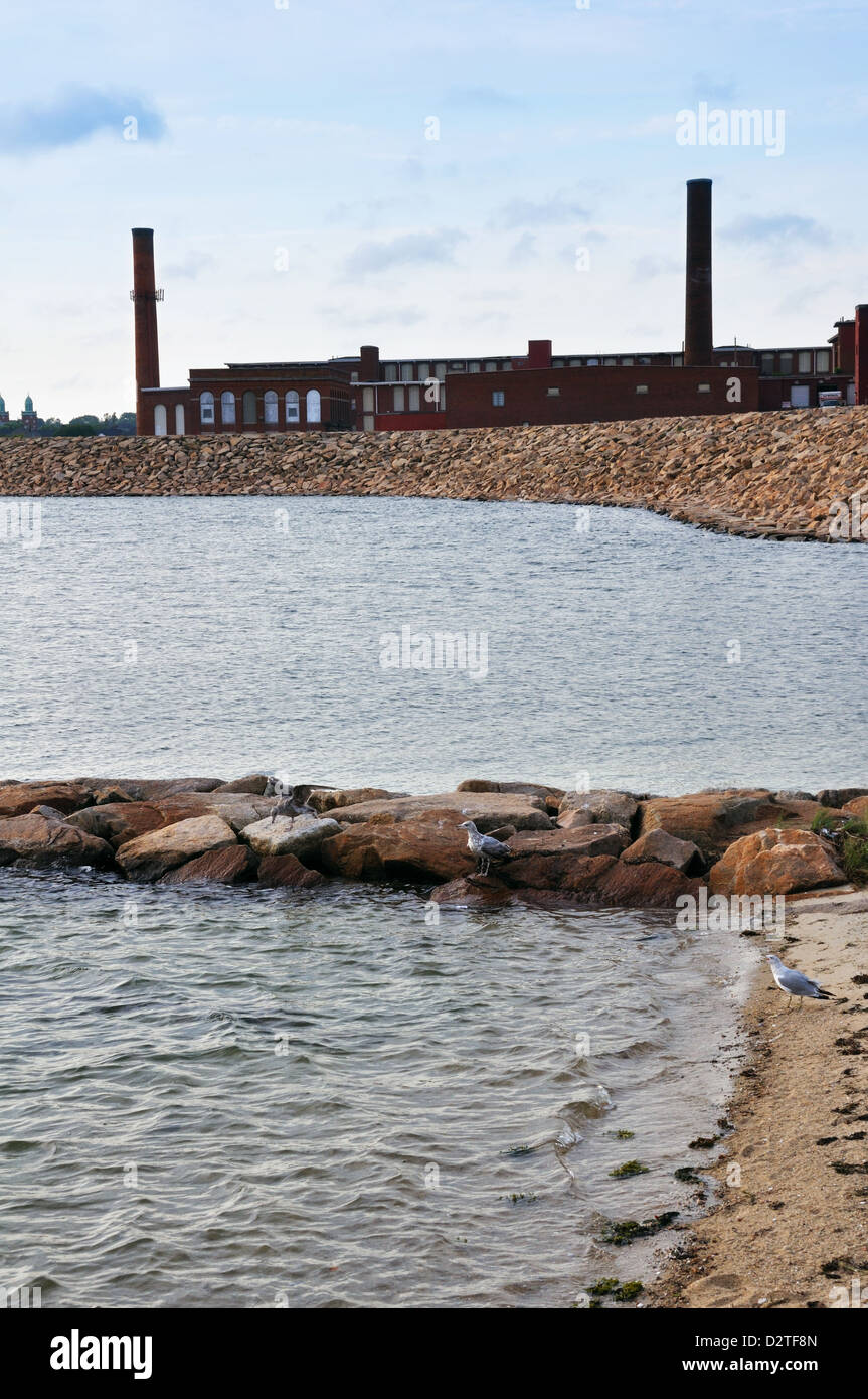 Wave breaker jetty in New Bedford, Massachusetts, USA Stock Photo - Alamy