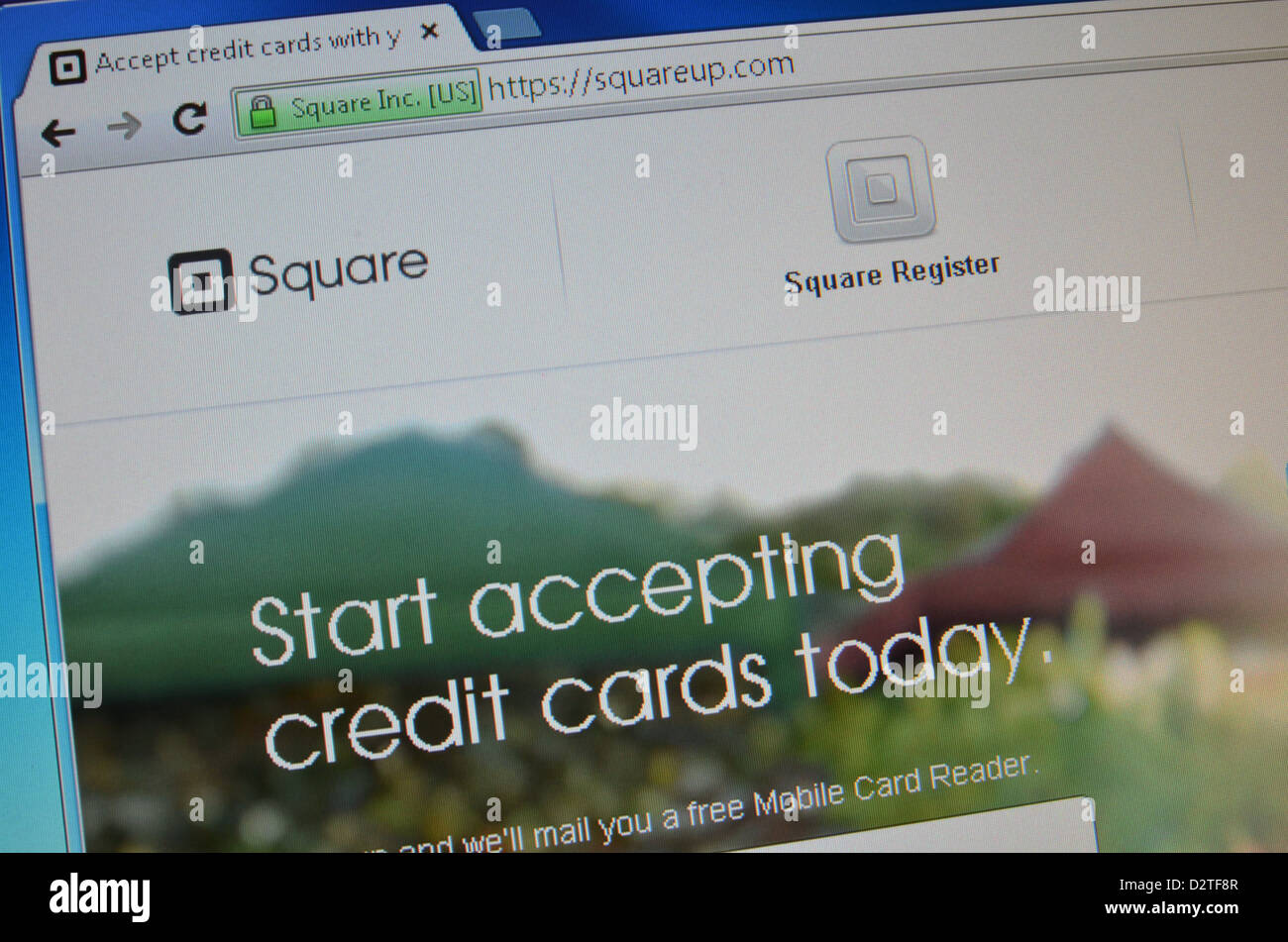 Squareup.com website screenshot Stock Photo - Alamy