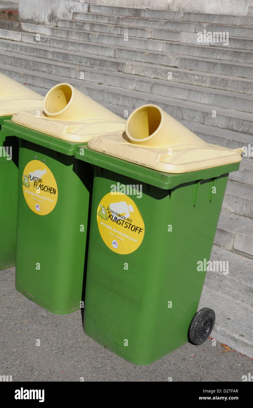 Hazardous waste containers for plastic Stock Photo - Alamy
