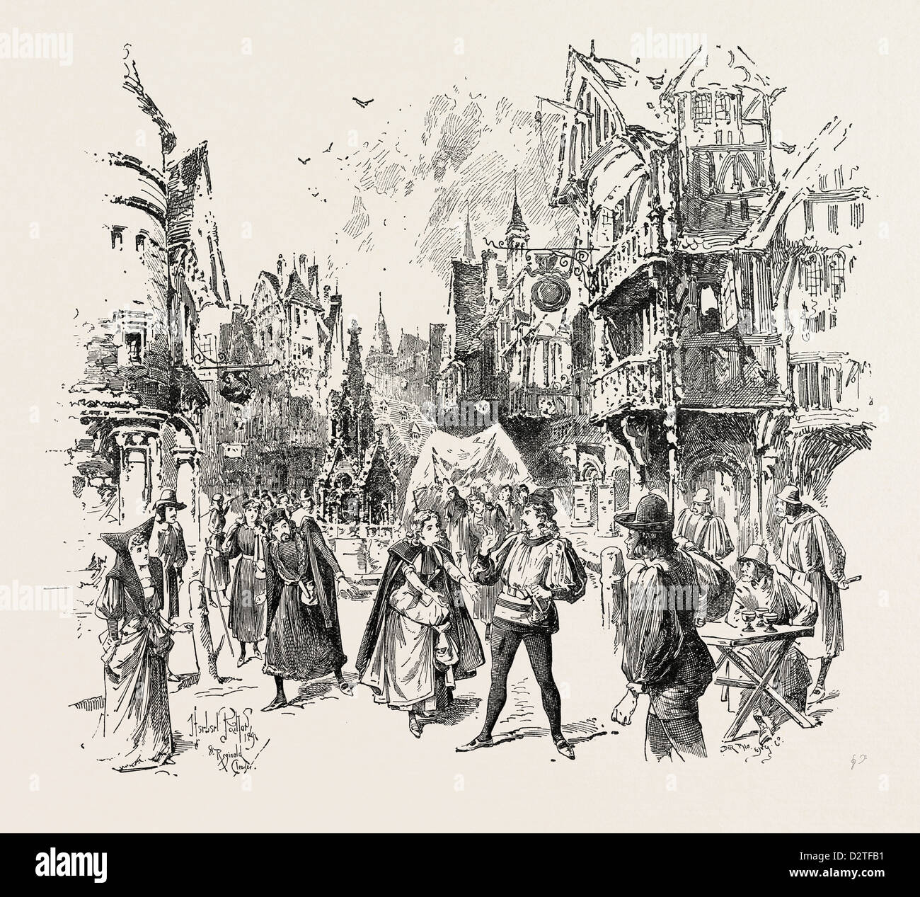 SCENE FROM THE NEW OPERA "LA BASOCHE" AT THE ROYAL ENGLISH OPERA Act I ...