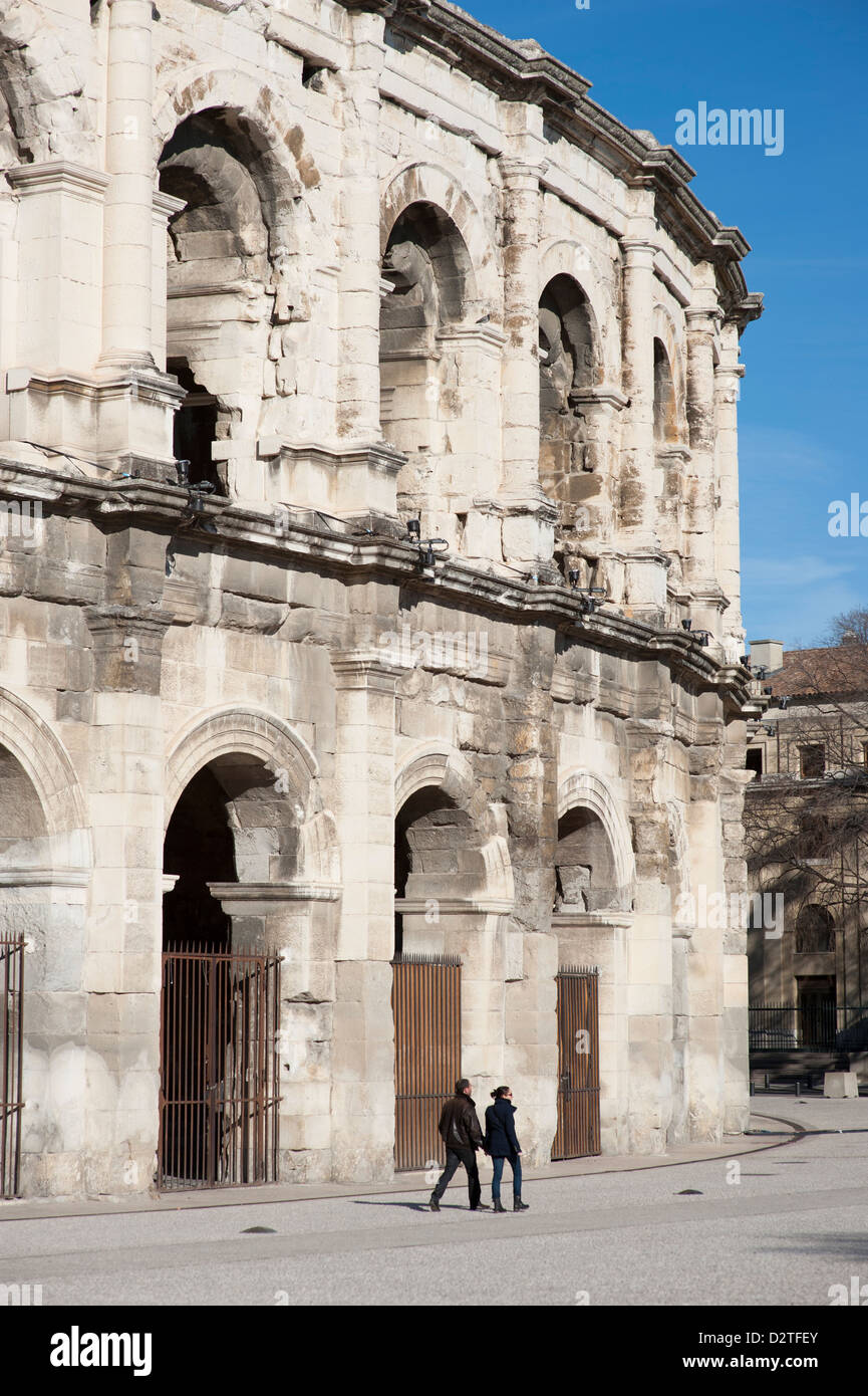 Roman amphitheatre Nimes France Stock Photo - Alamy