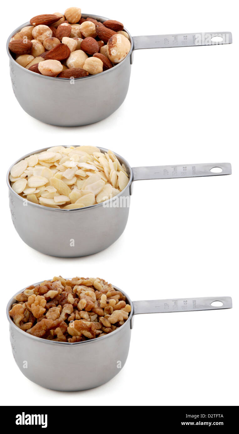 Raw almonds walnut pieces hi-res stock photography and images - Alamy