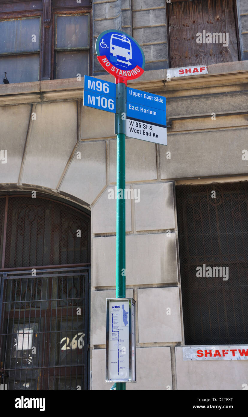 Bus stop, New York, USA Stock Photo - Alamy