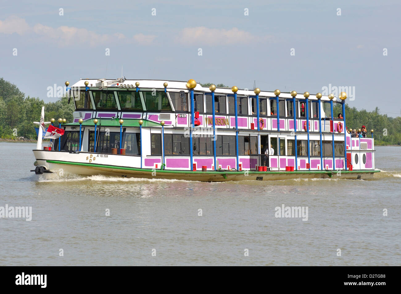 Vienna Danube boat trip Stock Photo - Alamy