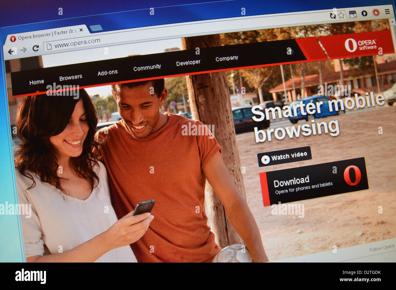 Opera.com website screenshot Stock Photo - Alamy