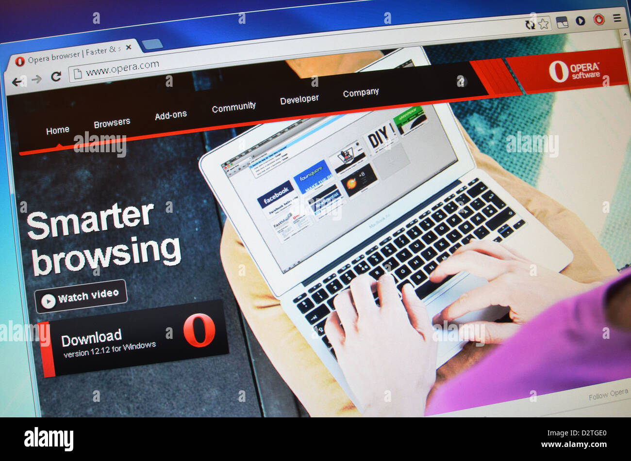Opera.com website screenshot Stock Photo - Alamy