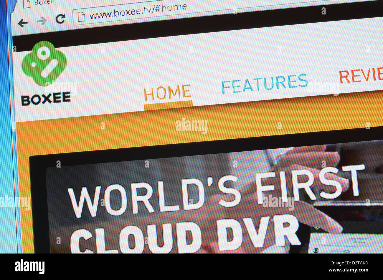 Boxee.tv website screenshot Stock Photo - Alamy