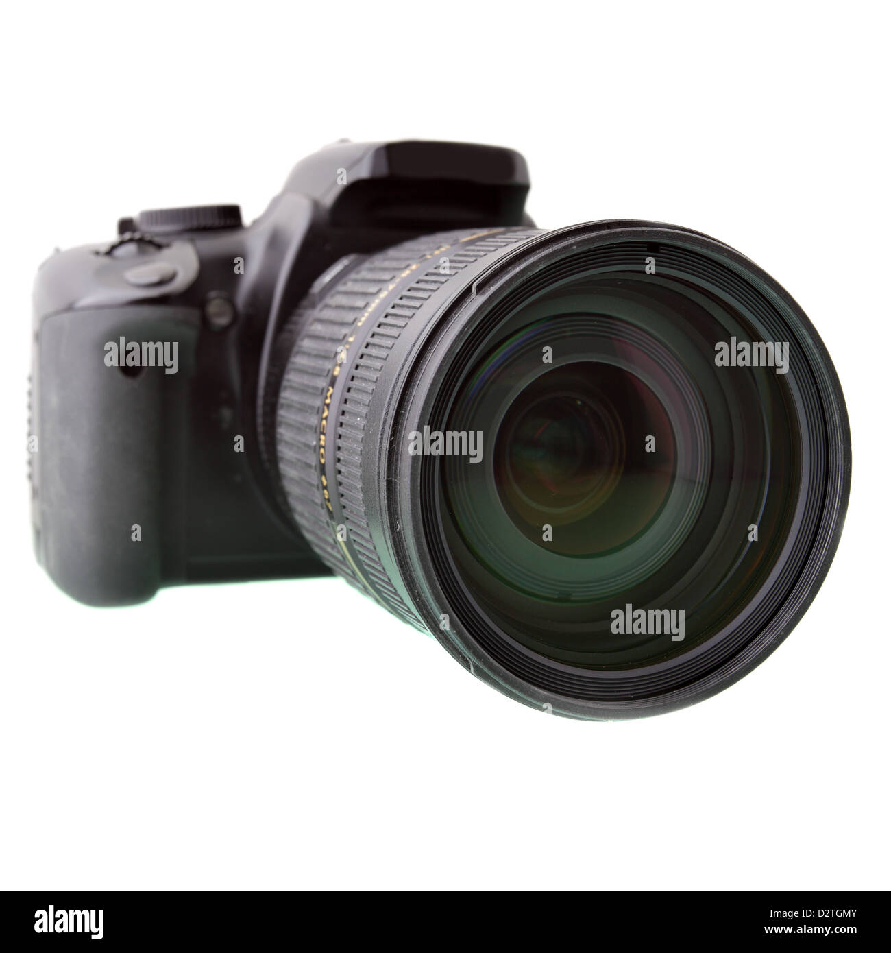 Black DSLR camera isolated over white backgrouhnd Stock Photo - Alamy