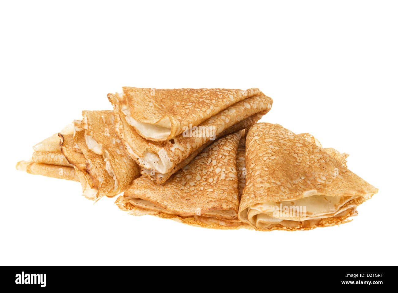 traditional russian crepes, isolated on white background Stock Photo ...