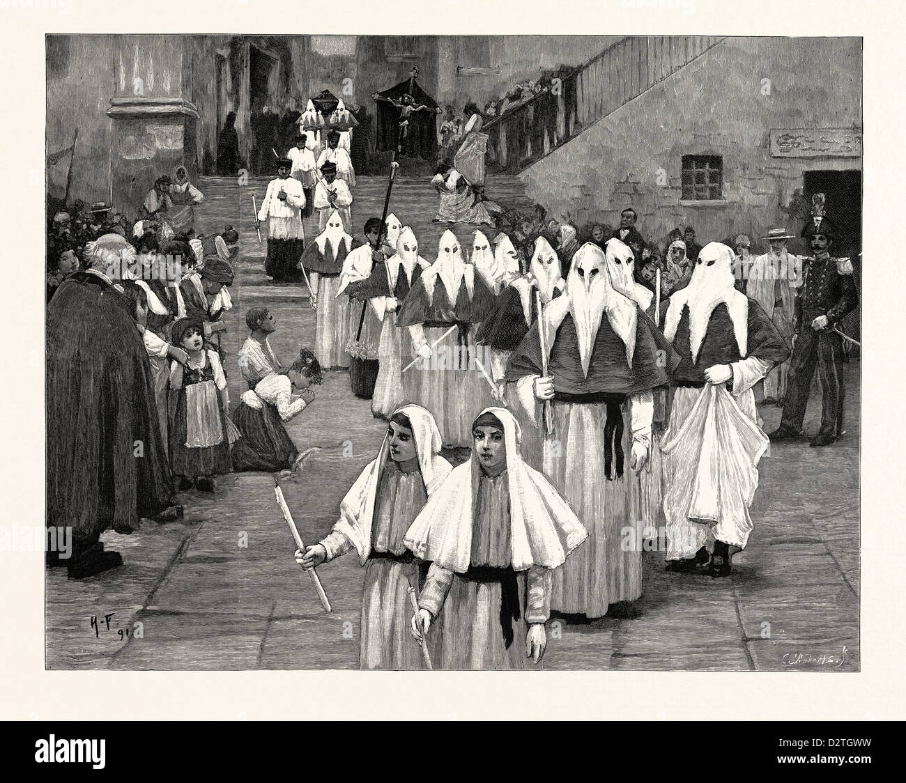 A FUNERAL IN THE ISLAND OF CAPRI SOUTHERN ITALY: Most of the people ...