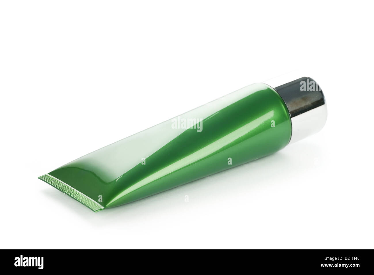 Green tube with cream isolated on white background Stock Photo - Alamy