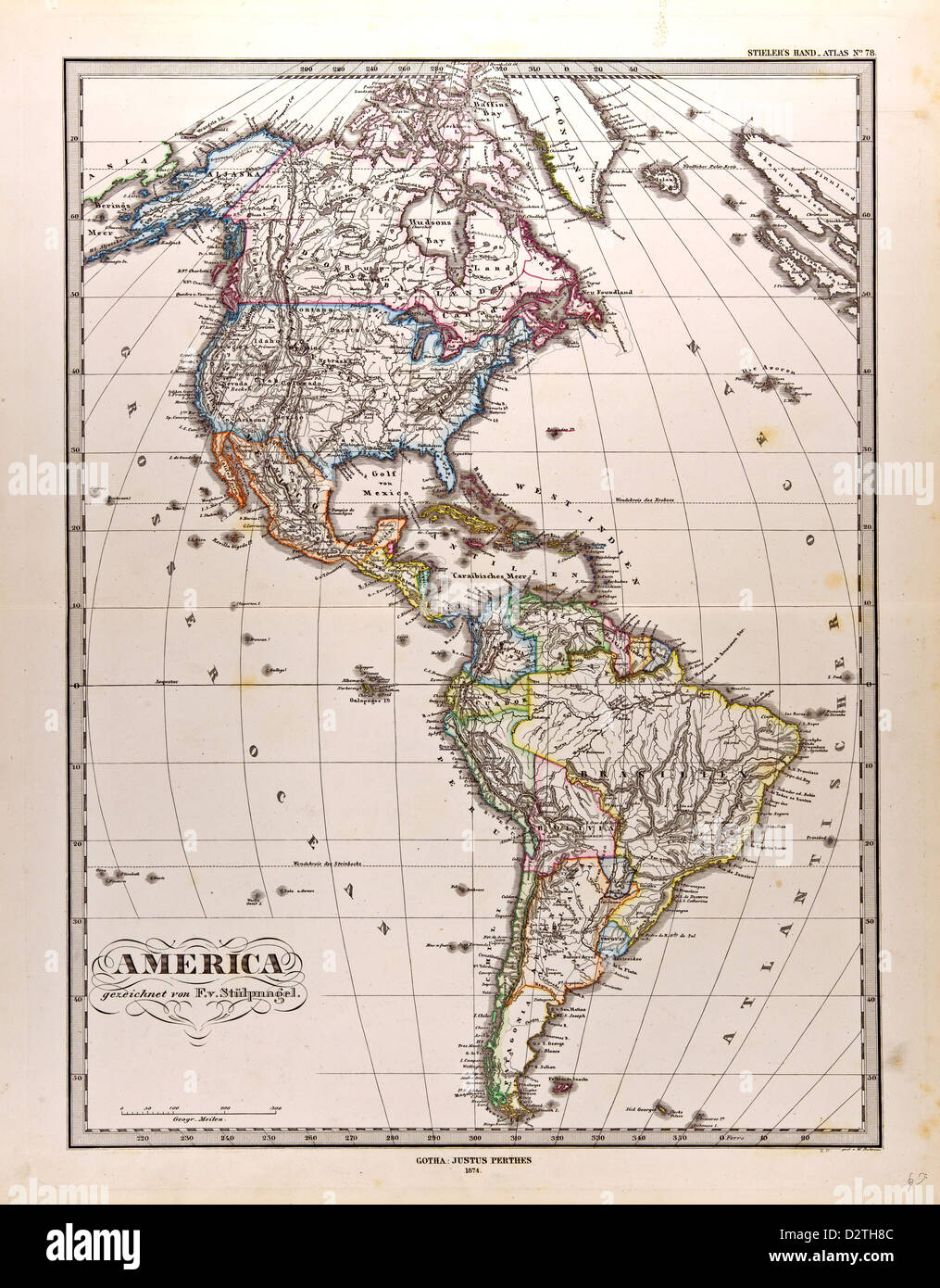 America map hi-res stock photography and images - Alamy