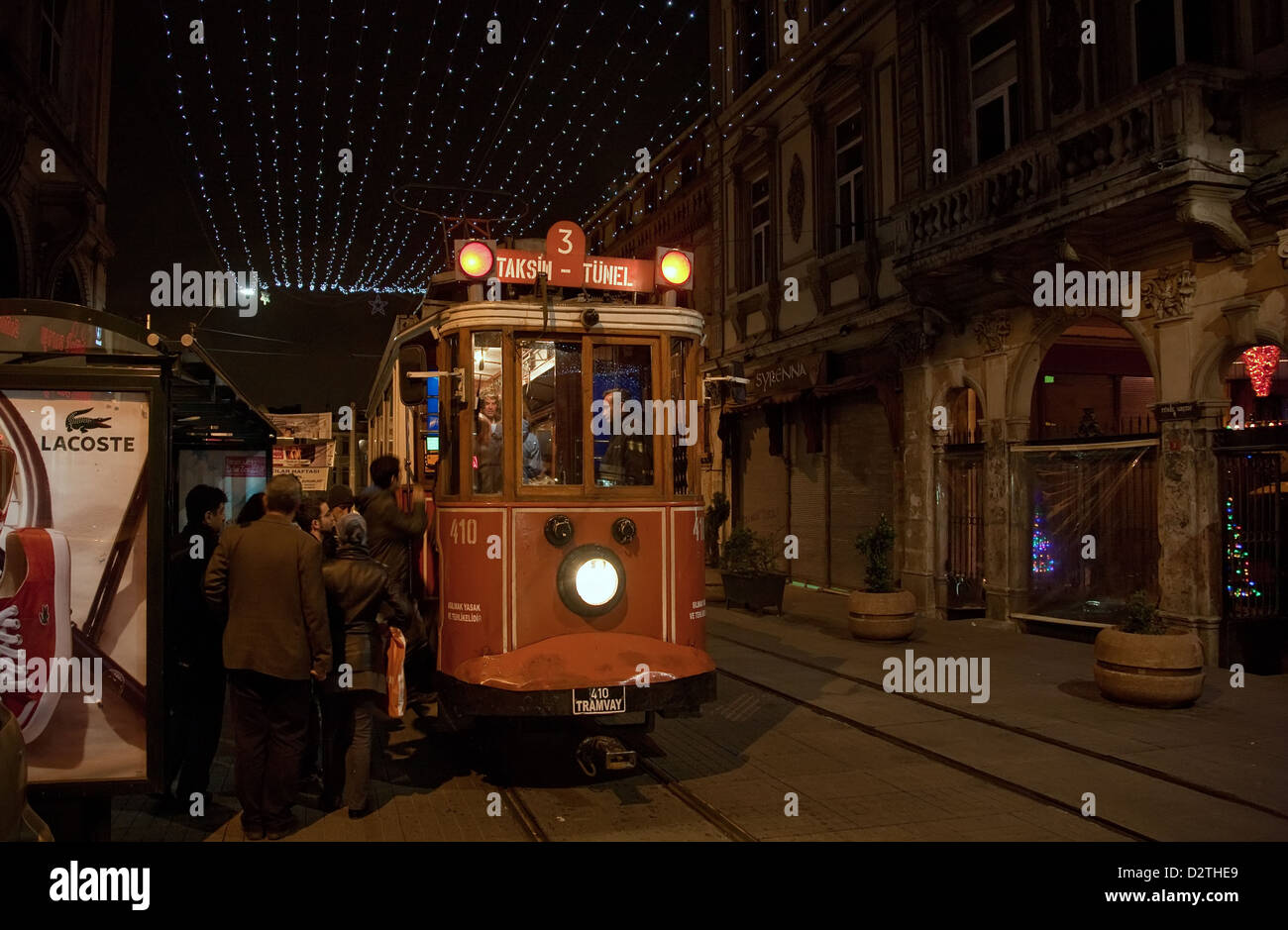 Istanbul, Turkey, the historical Tramvay in Beyoglu Stock Photo - Alamy