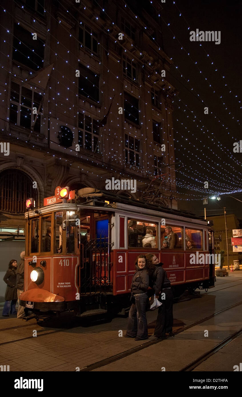 Istanbul, Turkey, the historical Tramvay in Beyoglu Stock Photo - Alamy