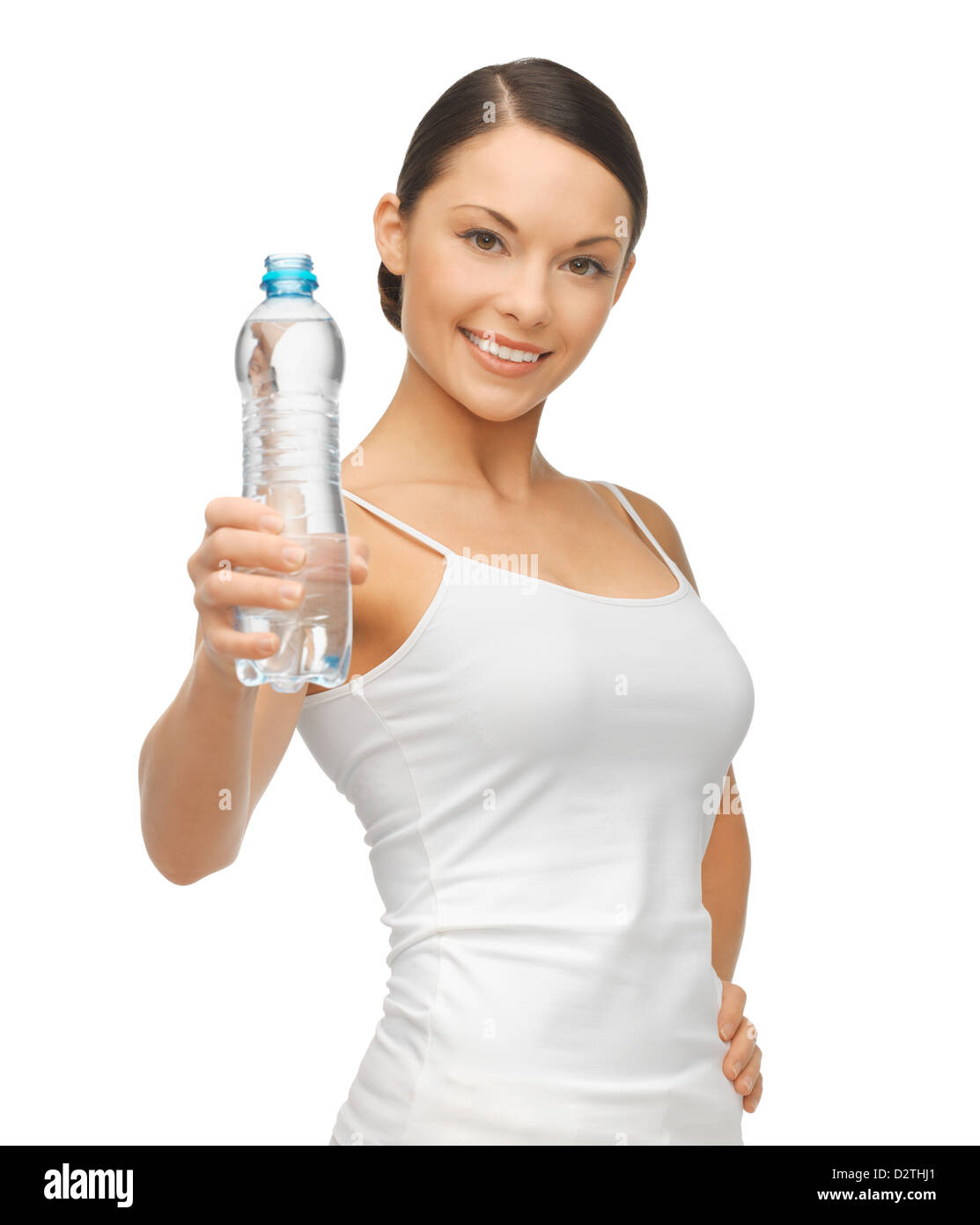 woman with bottle of water Stock Photo - Alamy