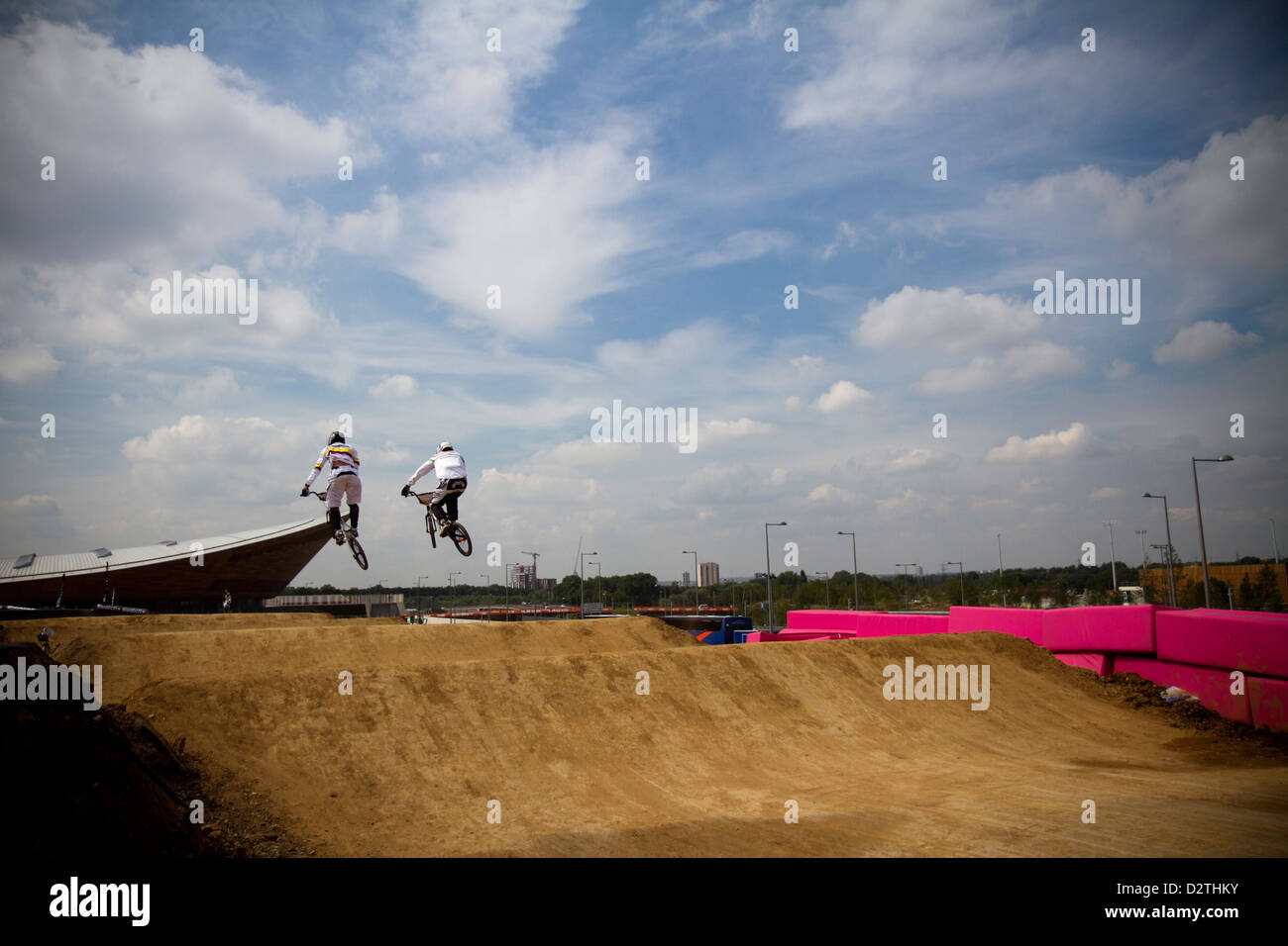 bmx track race at olypics park london Stock Photo - Alamy