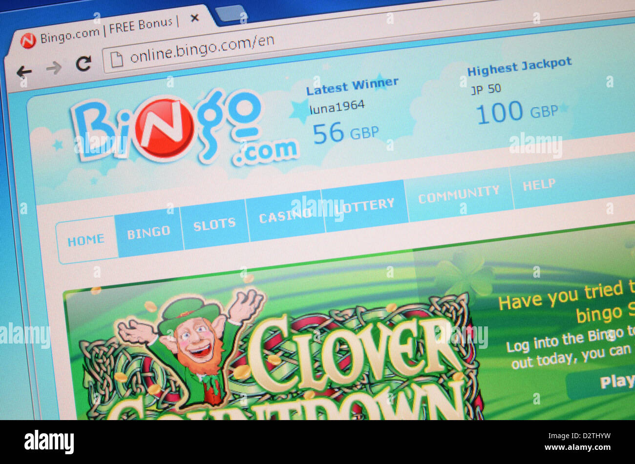 Internet bingo hi-res stock photography and images - Alamy